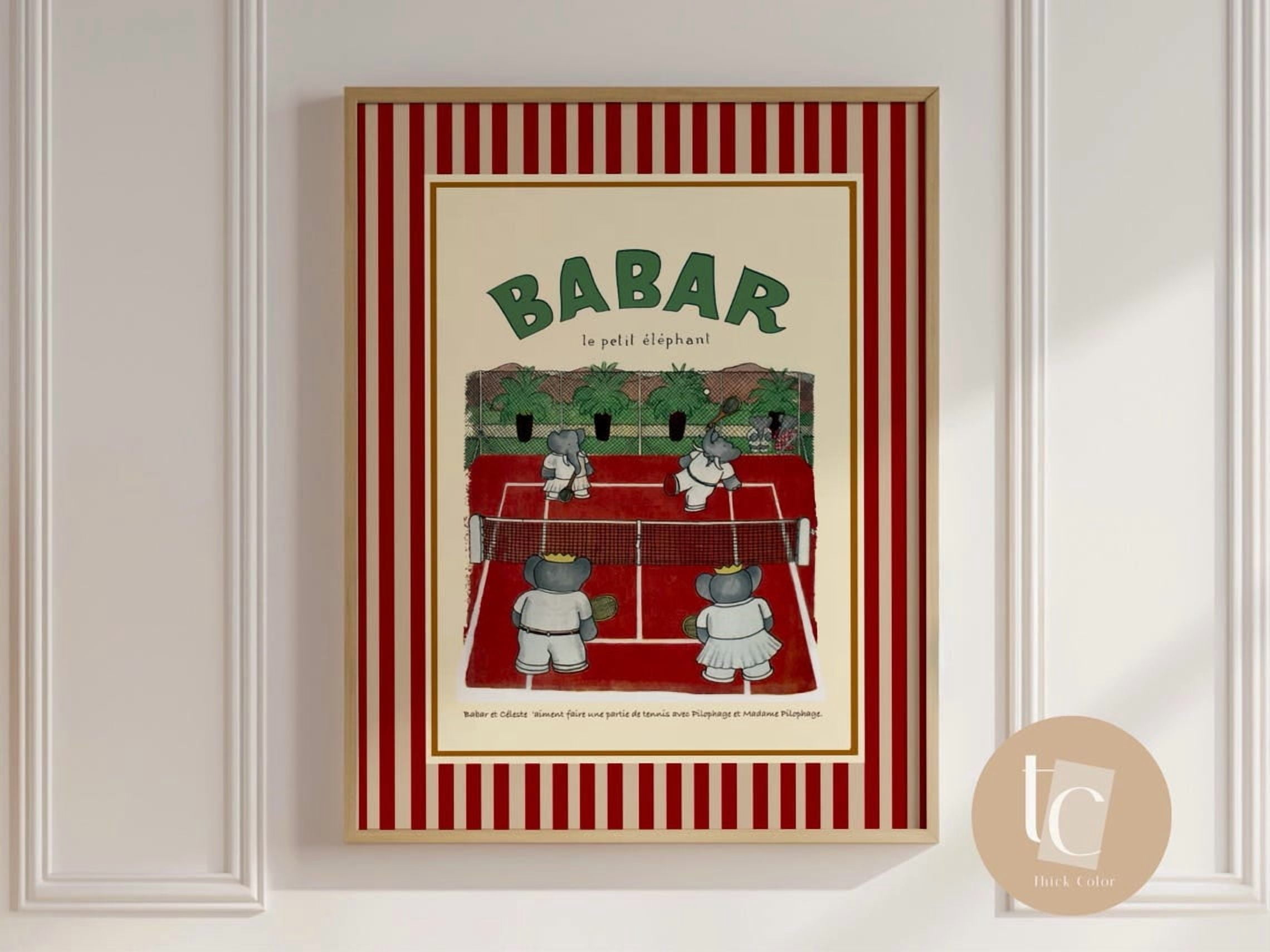 Dopaprint UNFRAMED PAPER POSTER Modroom Babar The Elephant Playing ...