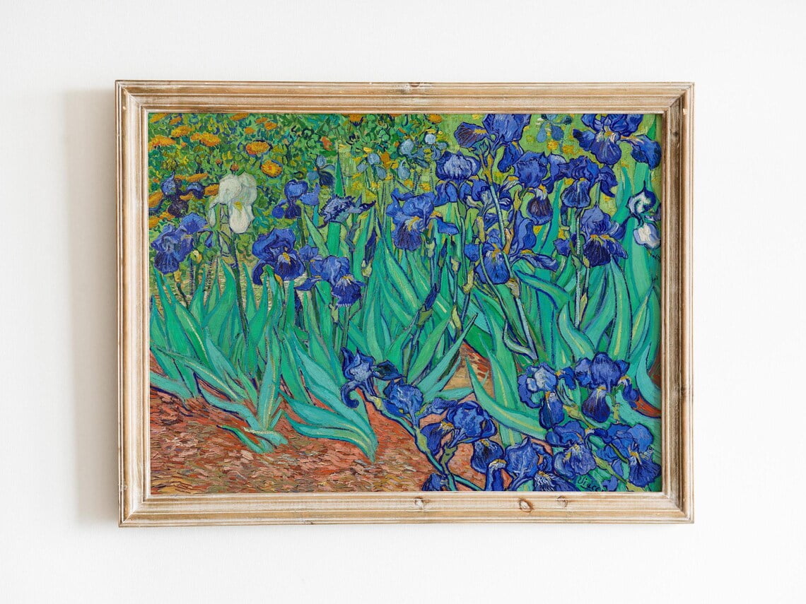 Dopaprint UNFRAMED PAPER POSTER Modroom Vincent Van Gogh The Irises Print, The Irises Painting ...
