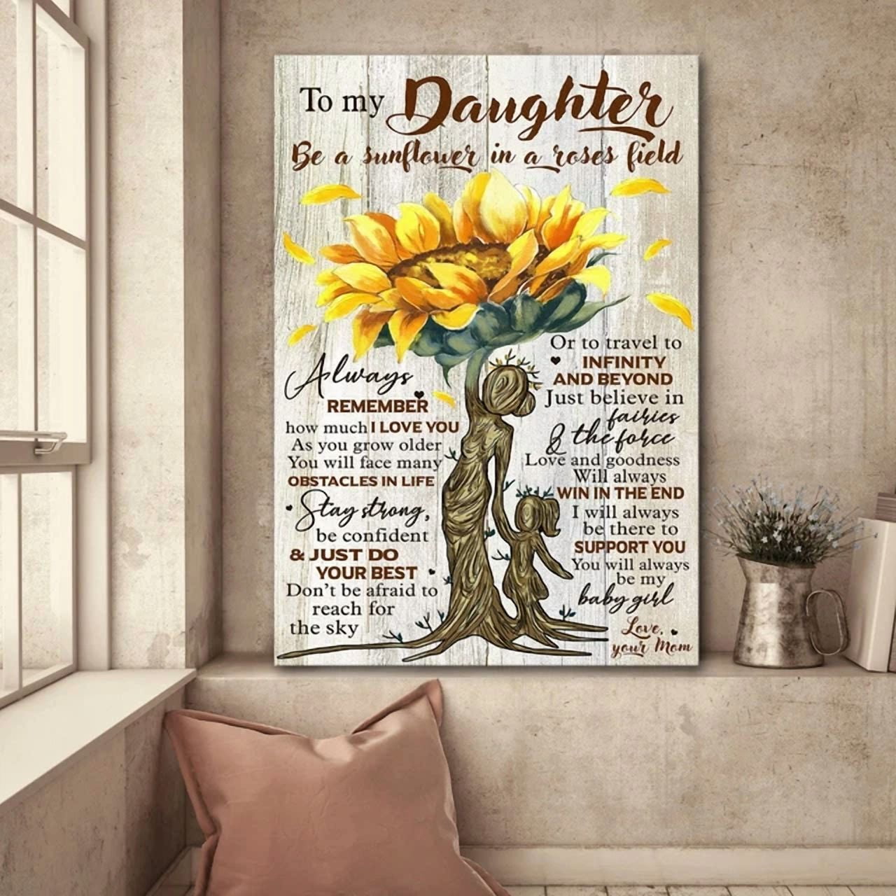 Dopaprint UNFRAMED PAPER POSTER Mom To Daughter, Sunflower, Mon And ...