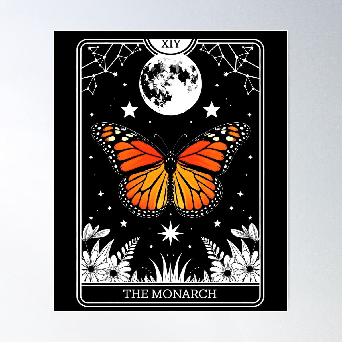 Dopaprint UNFRAMED PAPER POSTER Monarch Butterfly Tarot Card Zoo Day ...