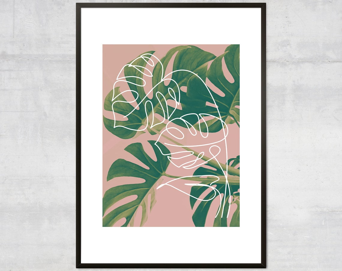 Dopaprint UNFRAMED PAPER POSTER Monstera Leaf Print, Botanic Wall Art ...