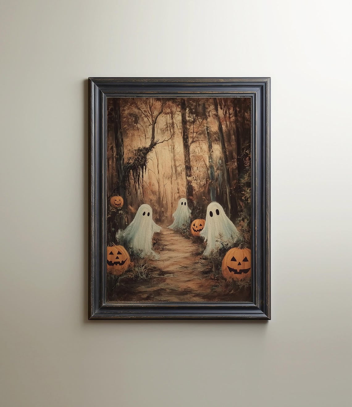 Dopaprint UNFRAMED PAPER POSTER Moody Ghosts In A Forest Painting, Wall ...