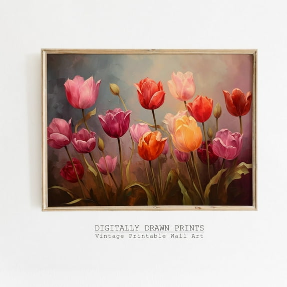 Dopaprint UNFRAMED PAPER POSTER Moody Spring, Dark Academia Floral ...