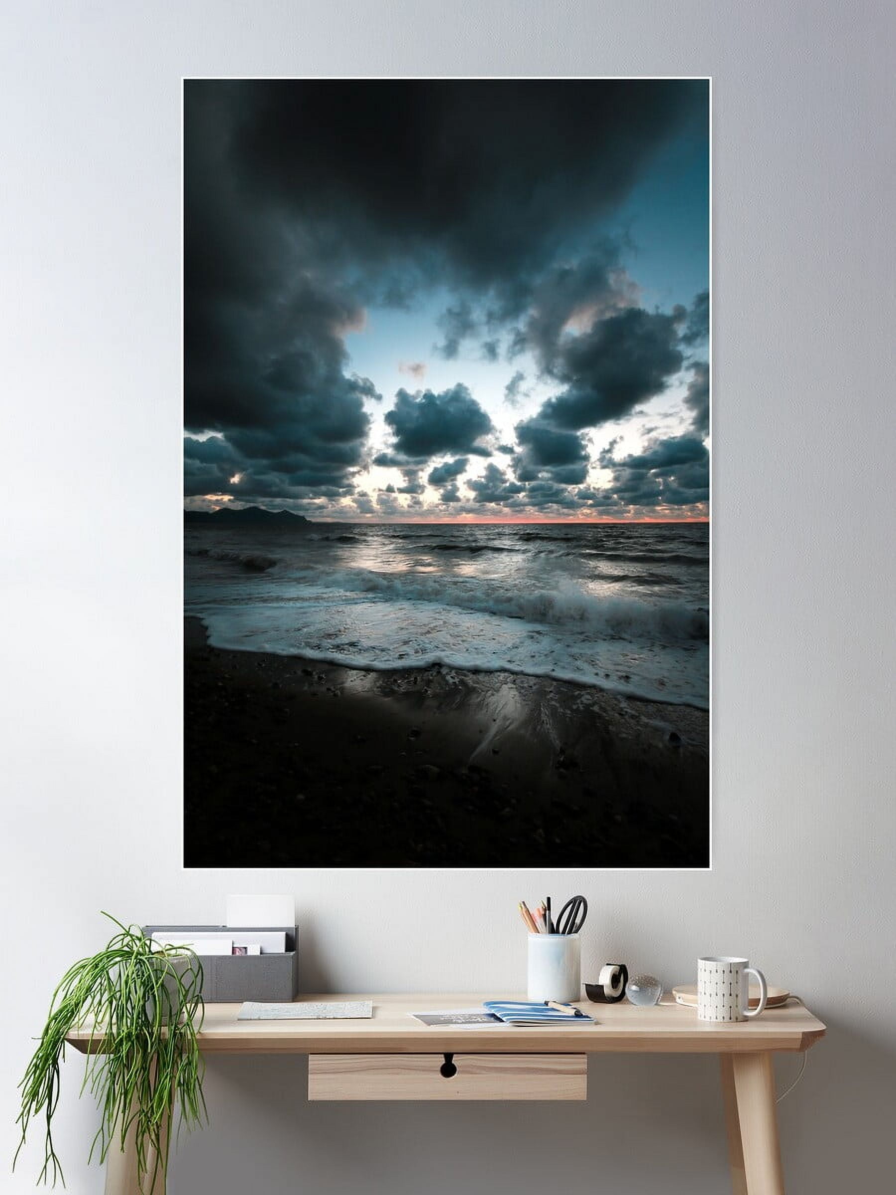 Dopaprint UNFRAMED PAPER POSTER Moody Sunset Poster Wall Art, Modern ...