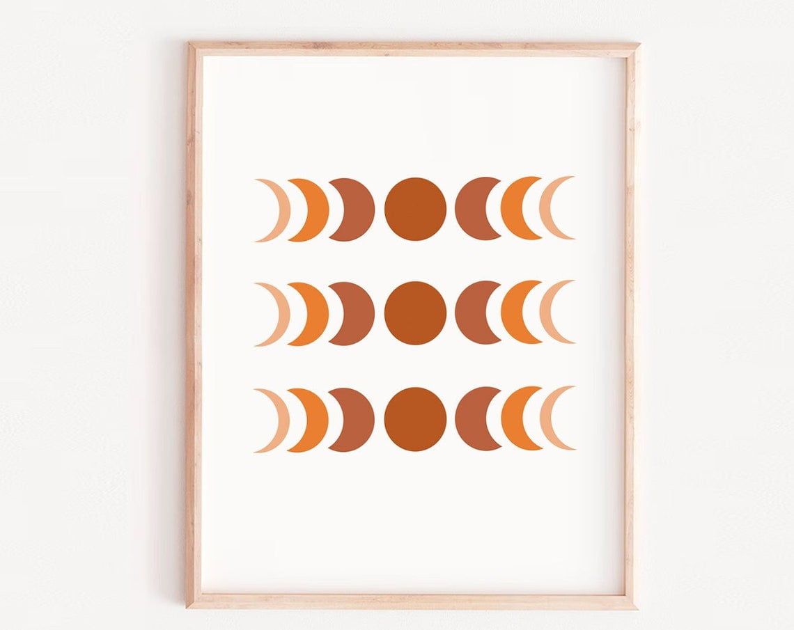 Dopaprint UNFRAMED PAPER POSTER Moon Print, Phases Of The Moon, Terra ...
