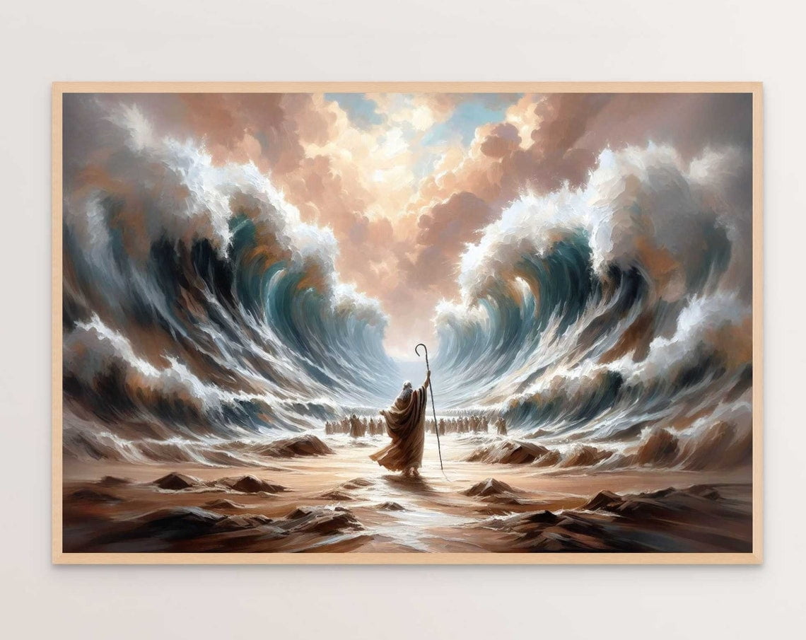 Dopaprint UNFRAMED PAPER POSTER Moses Parting The Red Sea, Exodus ...