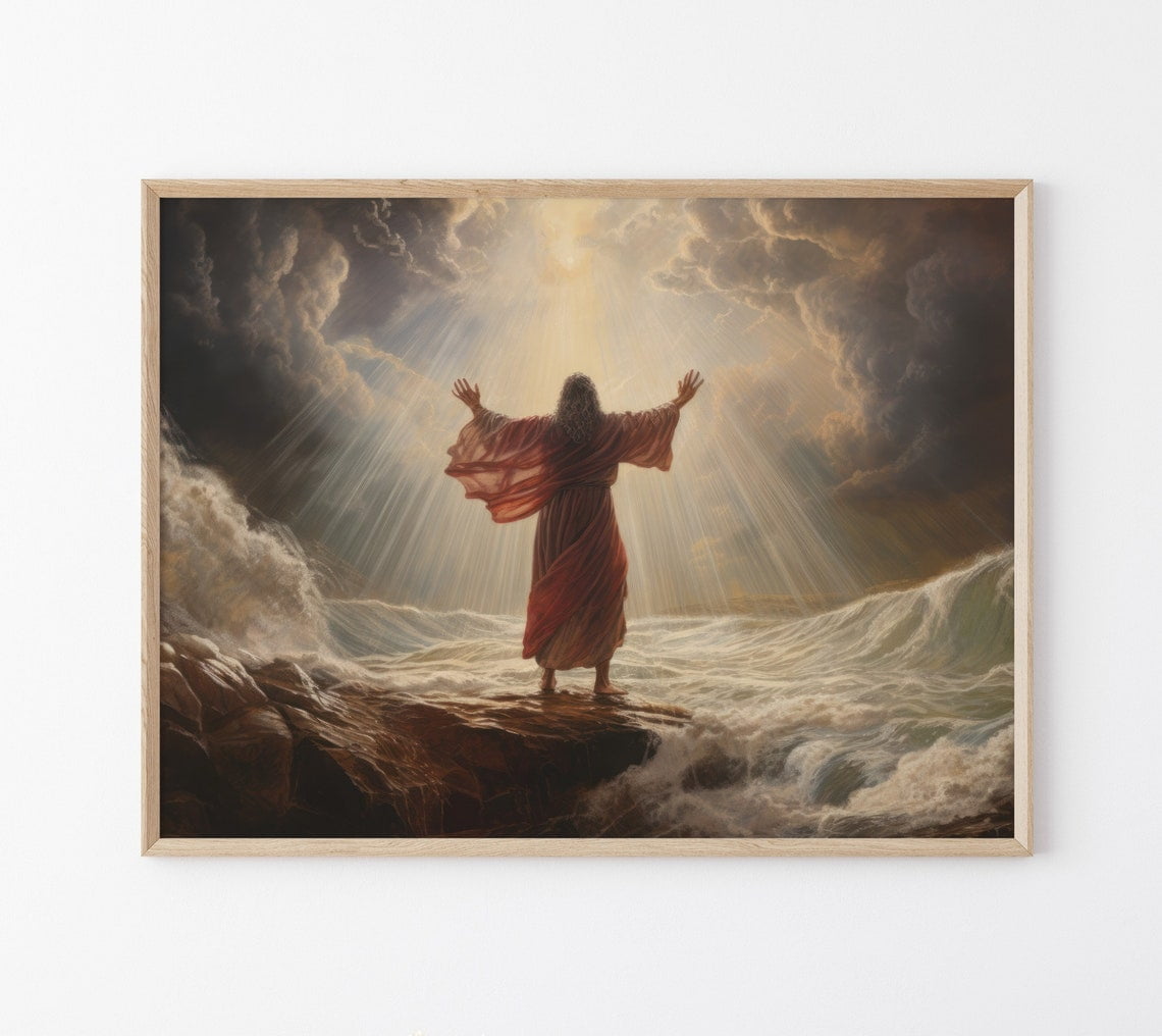 Dopaprint UNFRAMED PAPER POSTER Moses Parting The Red Sea Print, Exodus ...