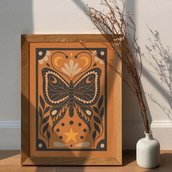 Dopaprint UNFRAMED PAPER POSTER Moth Poster Art, Home Decor, Vintage ...