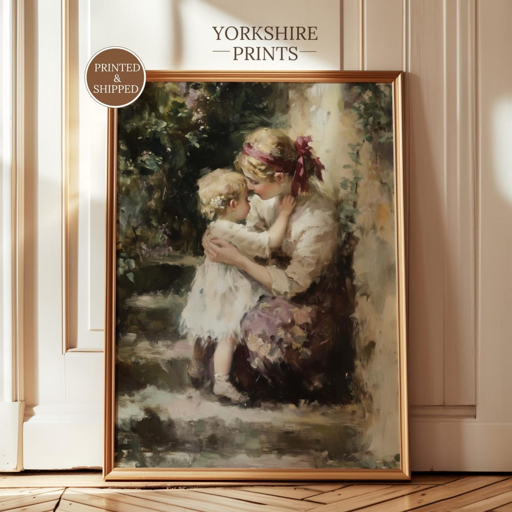 Dopaprint UNFRAMED PAPER POSTER Mother And Child Vintage Art Printed On ...