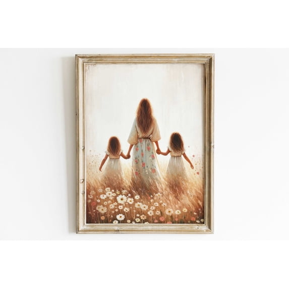 Dopaprint UNFRAMED PAPER POSTER Mother And Daughters Wall Art, Twin ...
