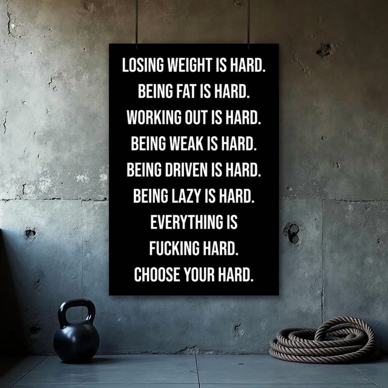 Dopaprint UNFRAMED PAPER POSTER Motivational Gym Poster - Inspirational ...