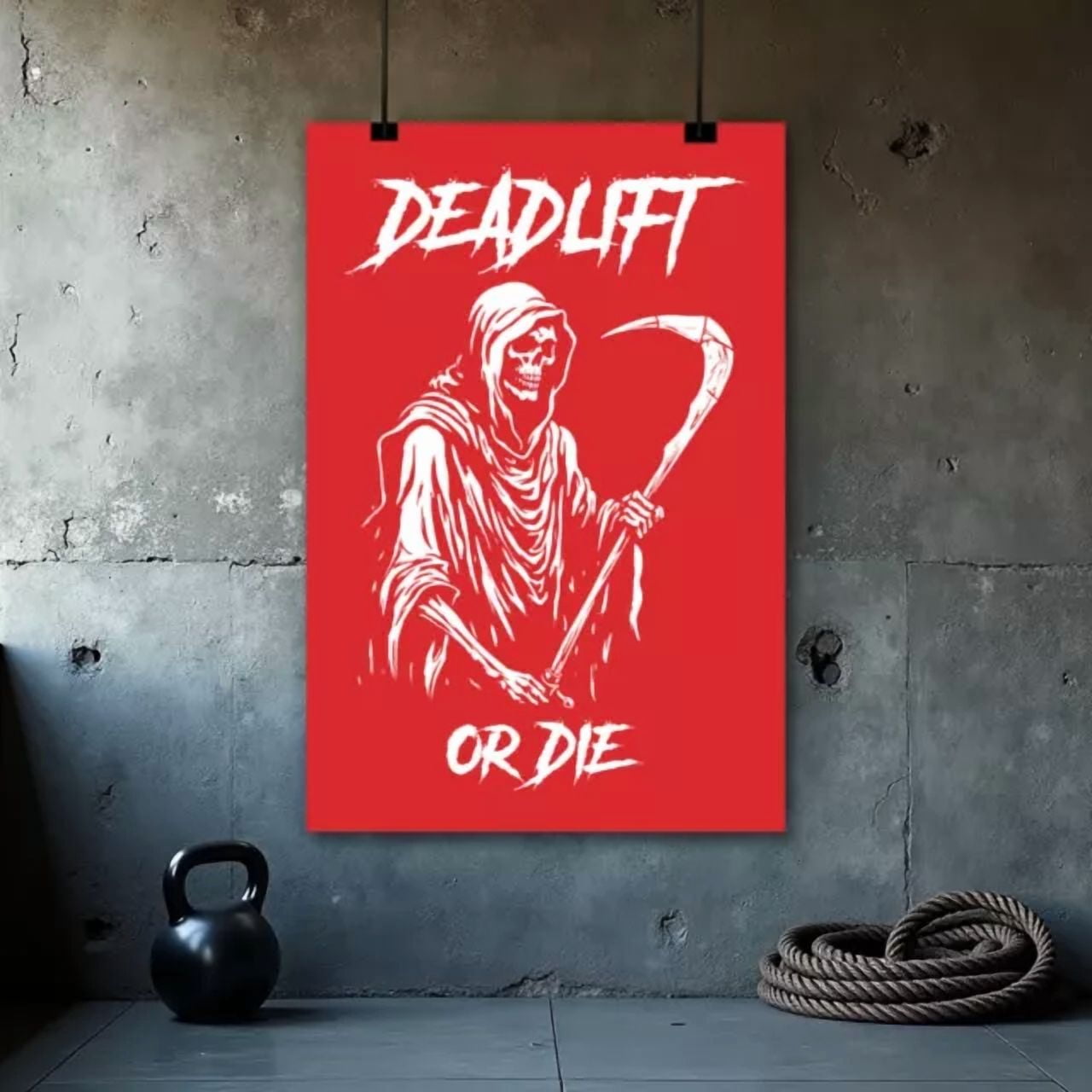 Dopaprint UNFRAMED PAPER POSTER Motivational Wall Art - Deadlift Or Die ...