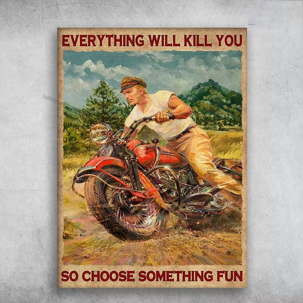 Dopaprint UNFRAMED PAPER POSTER Motorcycle Poster, Biker Motorbike ...