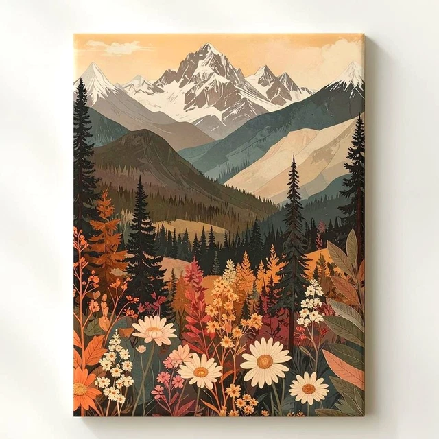 Dopaprint UNFRAMED PAPER POSTER Mountain Landscape Posterstylized ...