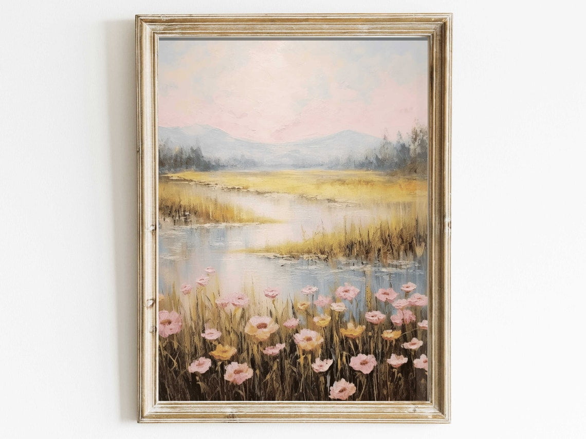 Dopaprint UNFRAMED PAPER POSTER Mountains & Wildflower Nature Wall ...