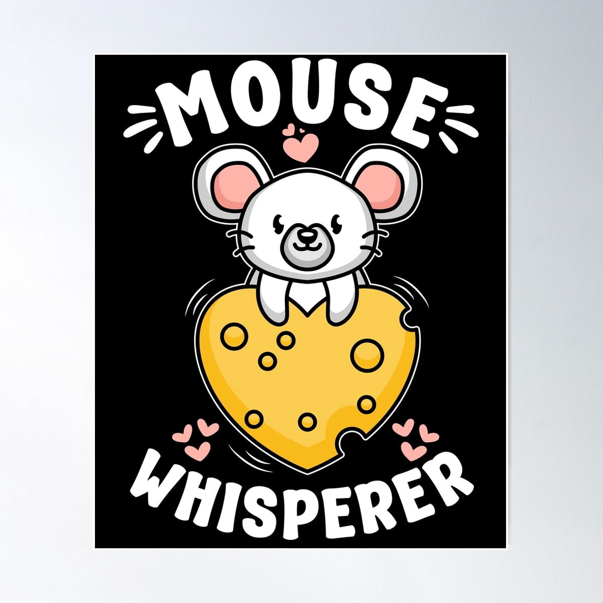 Dopaprint UNFRAMED PAPER POSTER Mouse Whisperer - Mouse With Heart Made ...