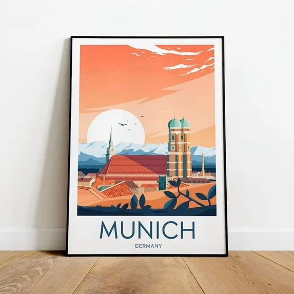 Dopaprint UNFRAMED PAPER POSTER Munich Germany Traditional Travel ...