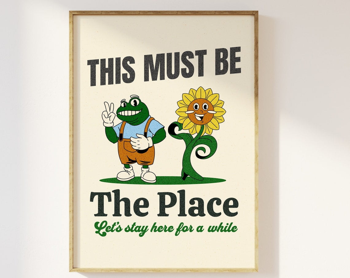 Dopaprint UNFRAMED PAPER POSTER This Must Be The Place Retro Character ...
