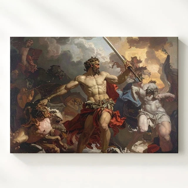 Dopaprint UNFRAMED PAPER POSTER Mythic Clash Posterhercules Battle ...