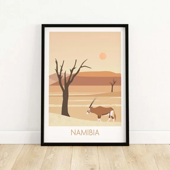 Dopaprint UNFRAMED PAPER POSTER Namibia Travel Poster Art, Home Decor ...