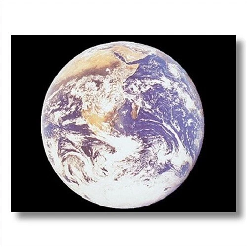 Dopaprint UNFRAMED PAPER POSTER Nasa Space Photo Of Earth From Moon ...