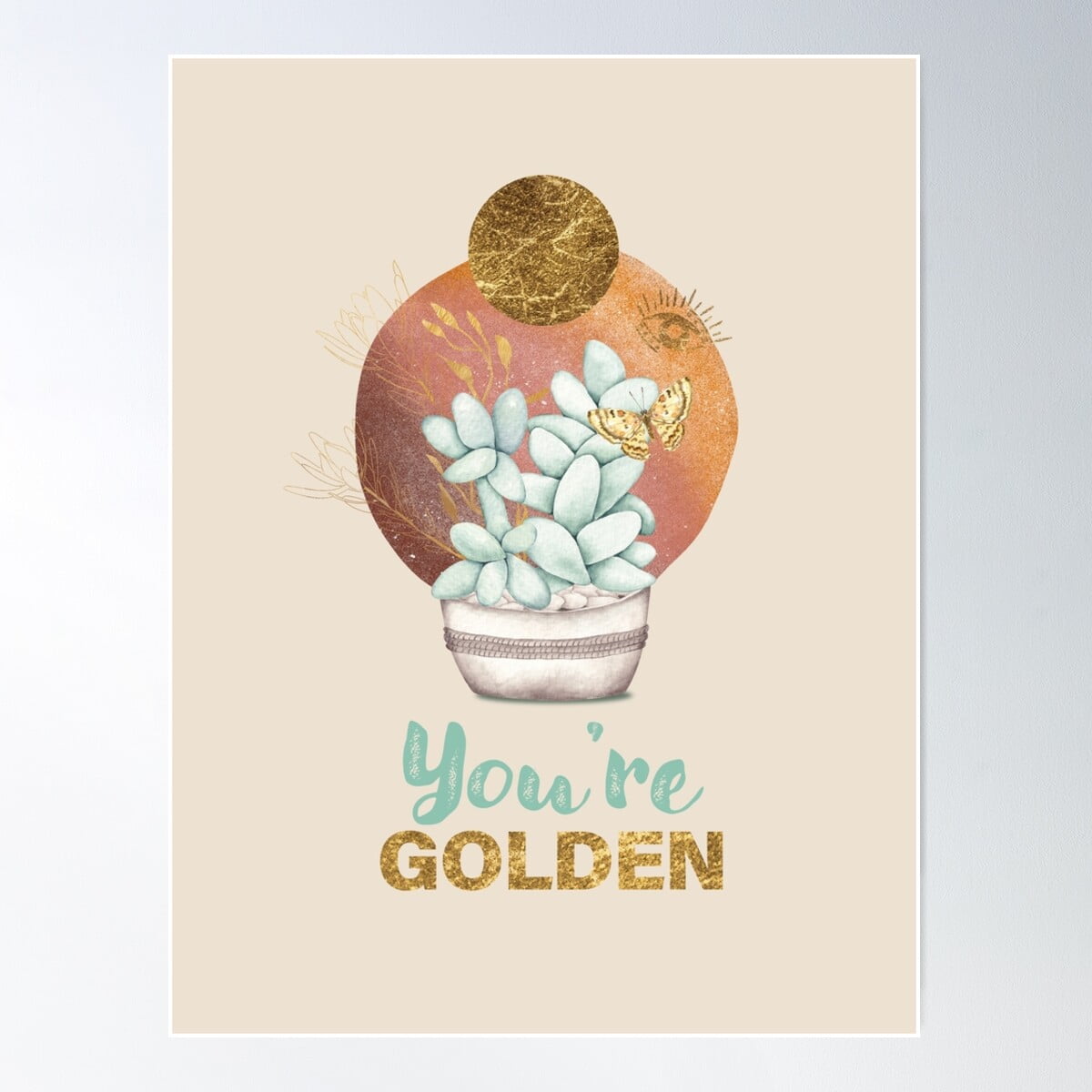 Dopaprint UNFRAMED PAPER POSTER Natural Spirit Of Golden. Inspirational ...