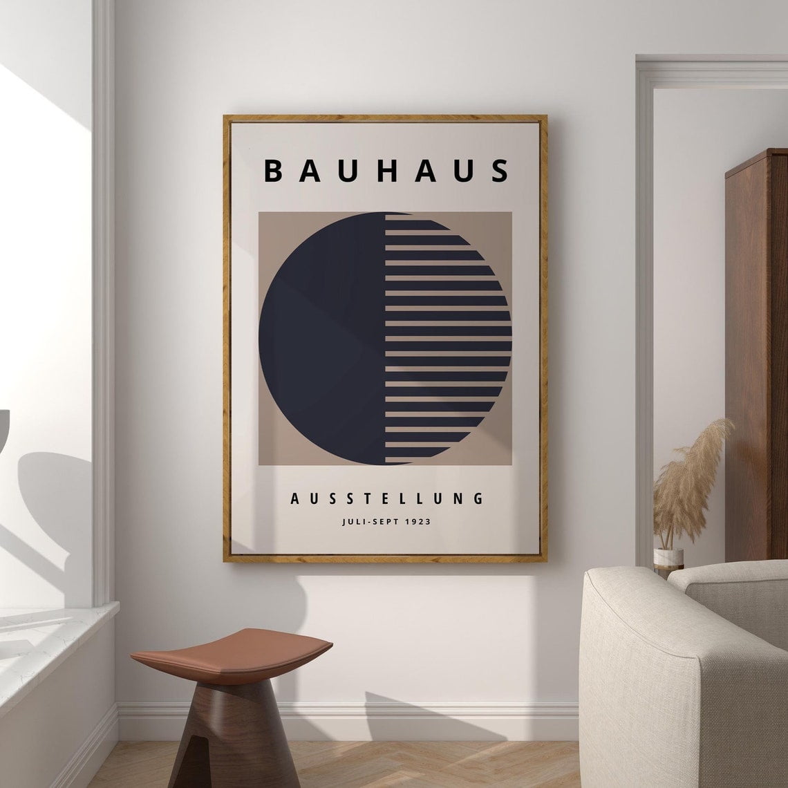 Dopaprint UNFRAMED PAPER POSTER Navy Blue Bauhaus Print Wall Art - Mid ...