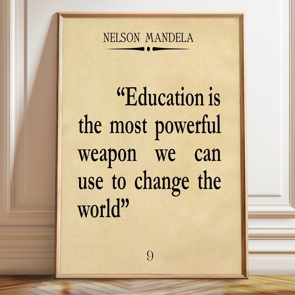 Dopaprint UNFRAMED PAPER POSTER Nelson Mandela Quote Education Quote ...