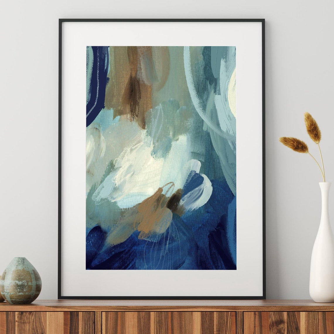 Dopaprint UNFRAMED PAPER POSTER Neutral Abstract Wall Art Painting ...