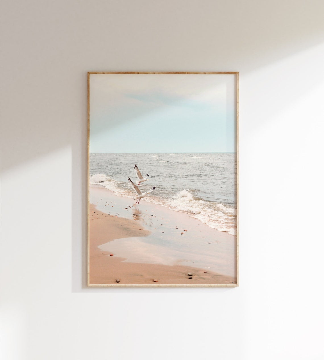 Dopaprint UNFRAMED PAPER POSTER Neutral Beach Print, Pastel Coastal ...