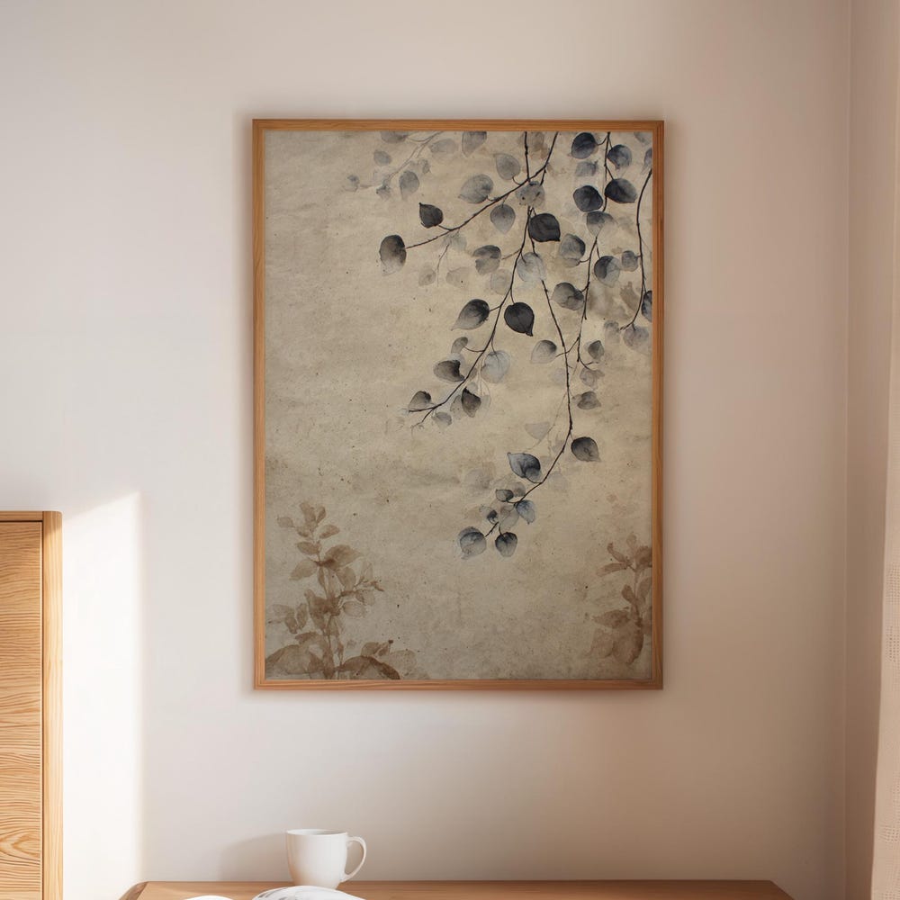 Dopaprint UNFRAMED PAPER POSTER Neutral Vintage Botanical Wall Art ...