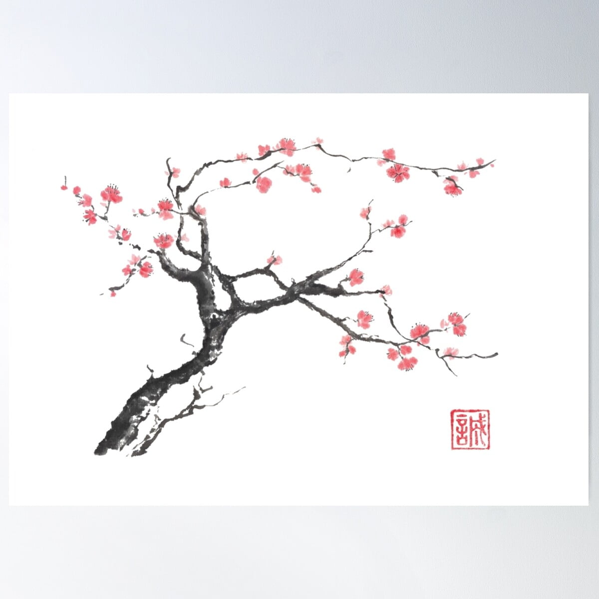 Dopaprint UNFRAMED PAPER POSTER New Hope Sumi-E Painting Poster Wall ...