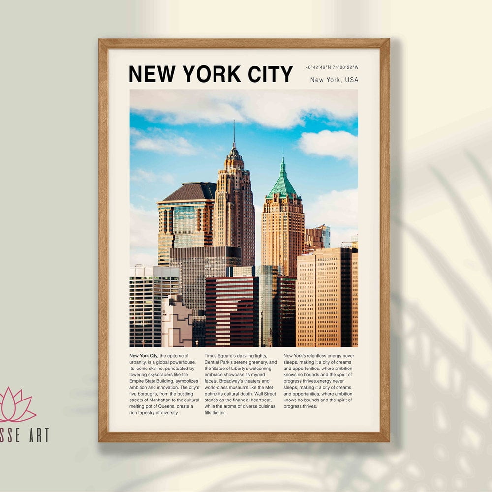 Dopaprint UNFRAMED PAPER POSTER New York City Print - New York Wall Art ...