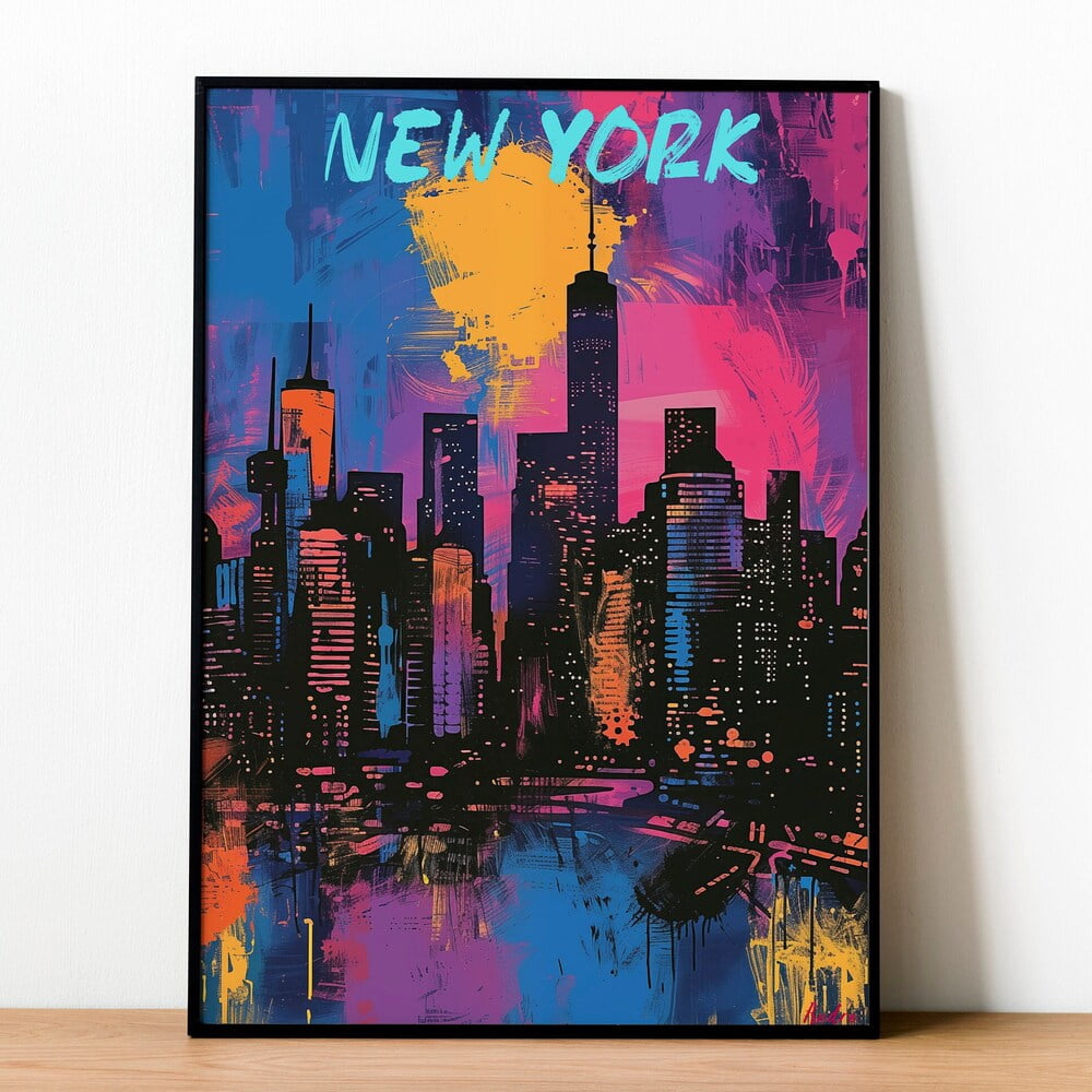Dopaprint UNFRAMED PAPER POSTER New York Wall Art, New York Abstract ...