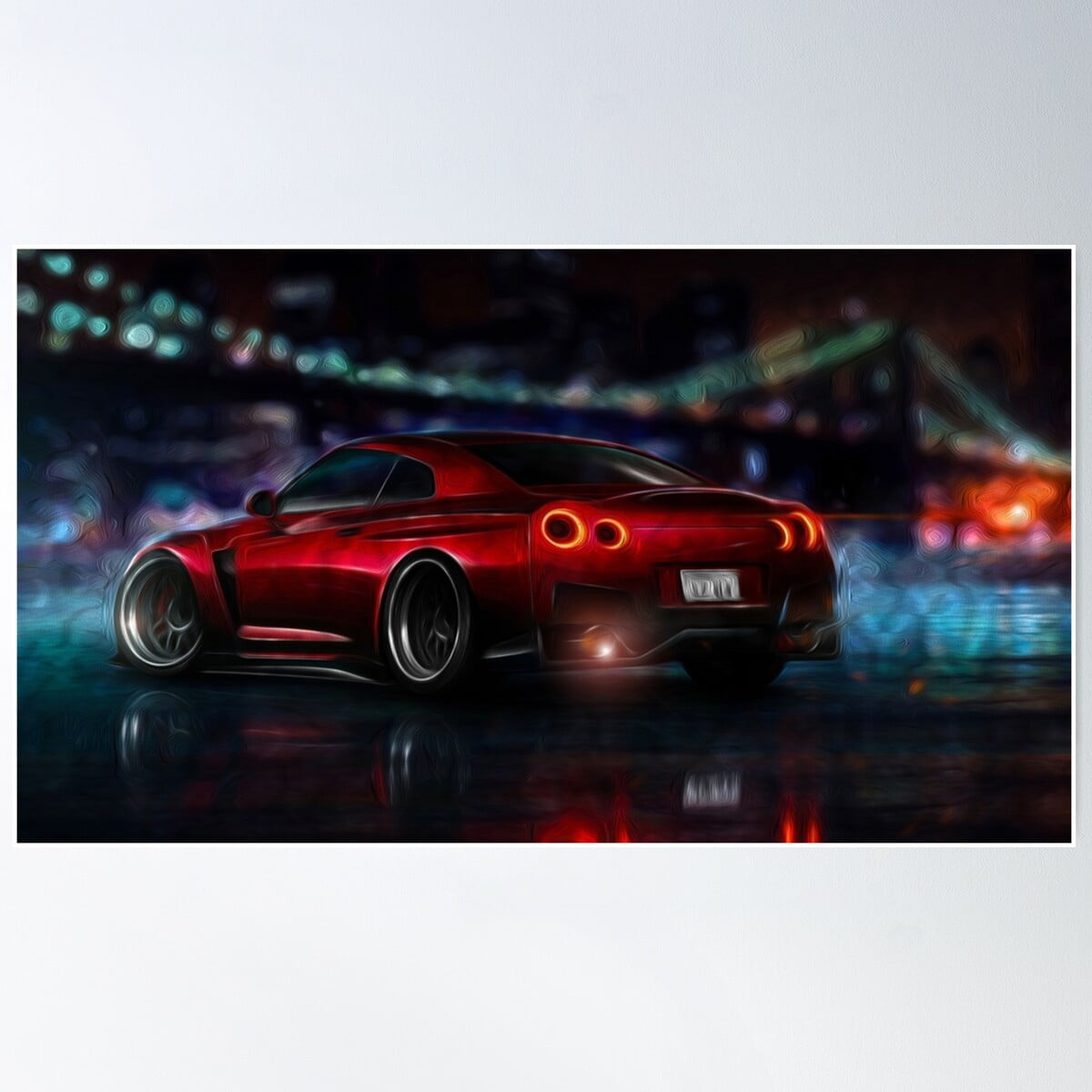 Dopaprint UNFRAMED PAPER POSTER Nissan Gtr Poster Wall Art For Living ...