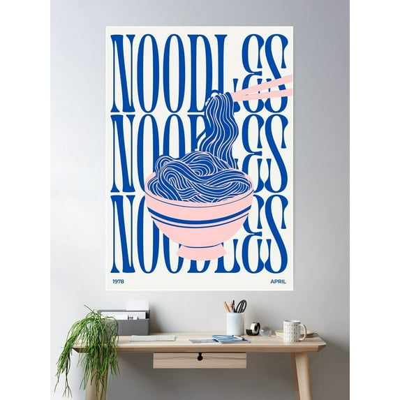 Dopaprint UNFRAMED PAPER POSTER Noodles Poster Wall Art, Modern Wall ...