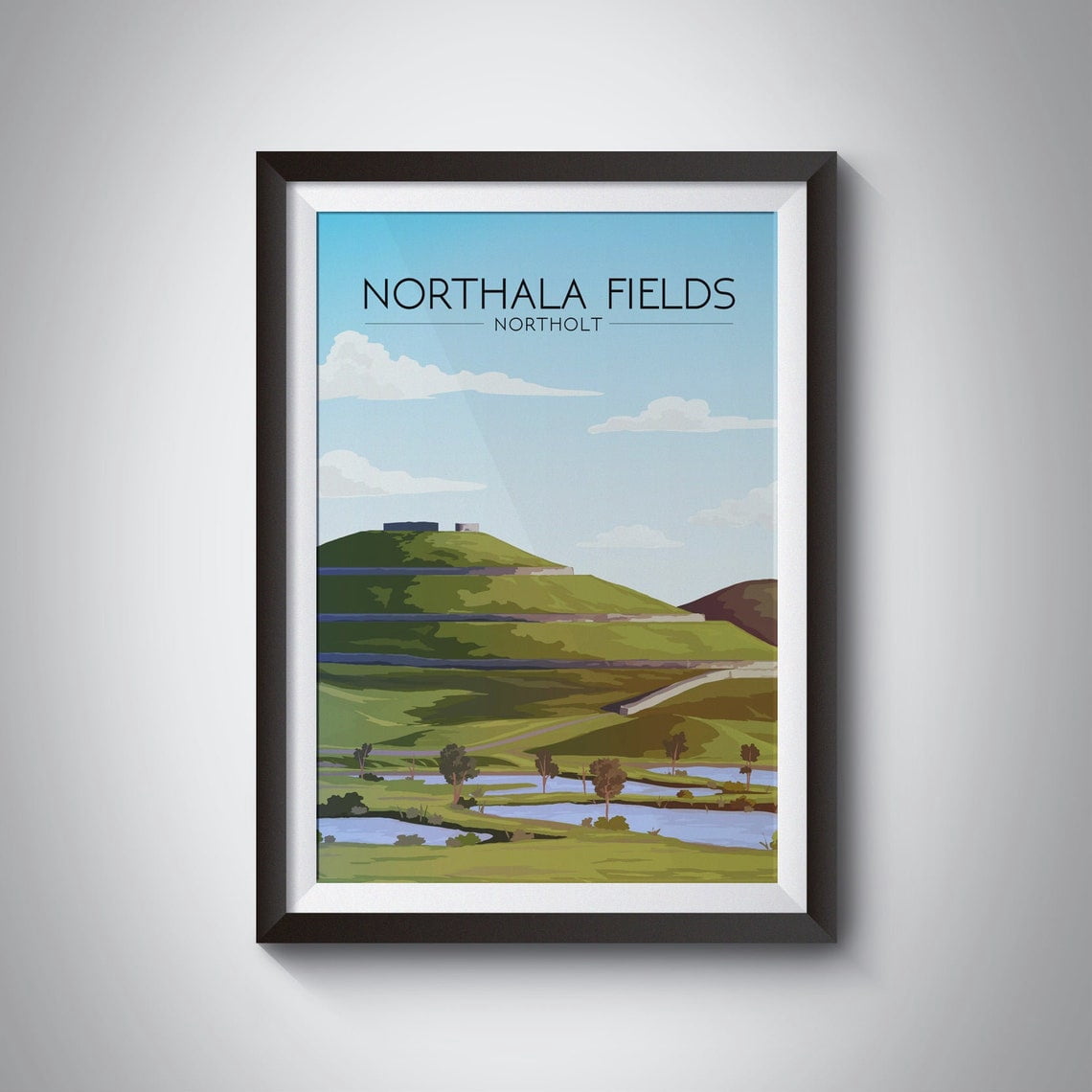 Dopaprint UNFRAMED PAPER POSTER Northala Fields London Travel Poster ...