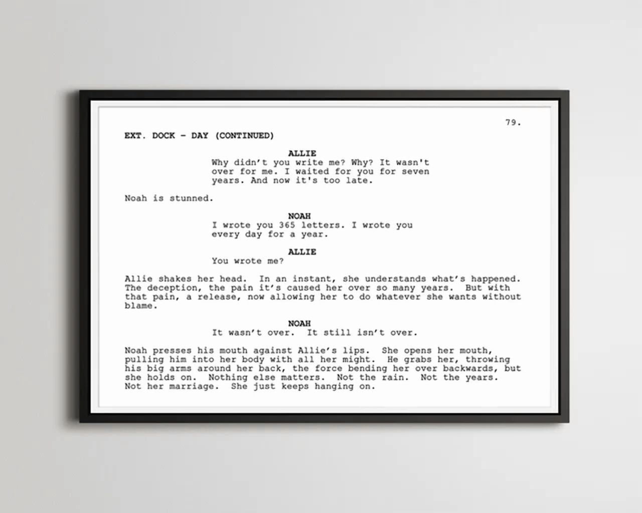 Dopaprint UNFRAMED PAPER POSTER The Notebook - Screenplay Poster ...