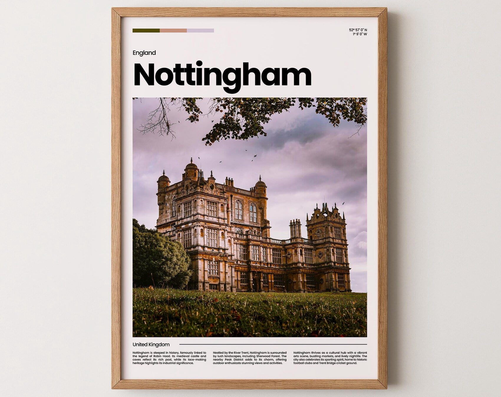 Dopaprint UNFRAMED PAPER POSTER Nottingham Poster, Nottingham Print ...