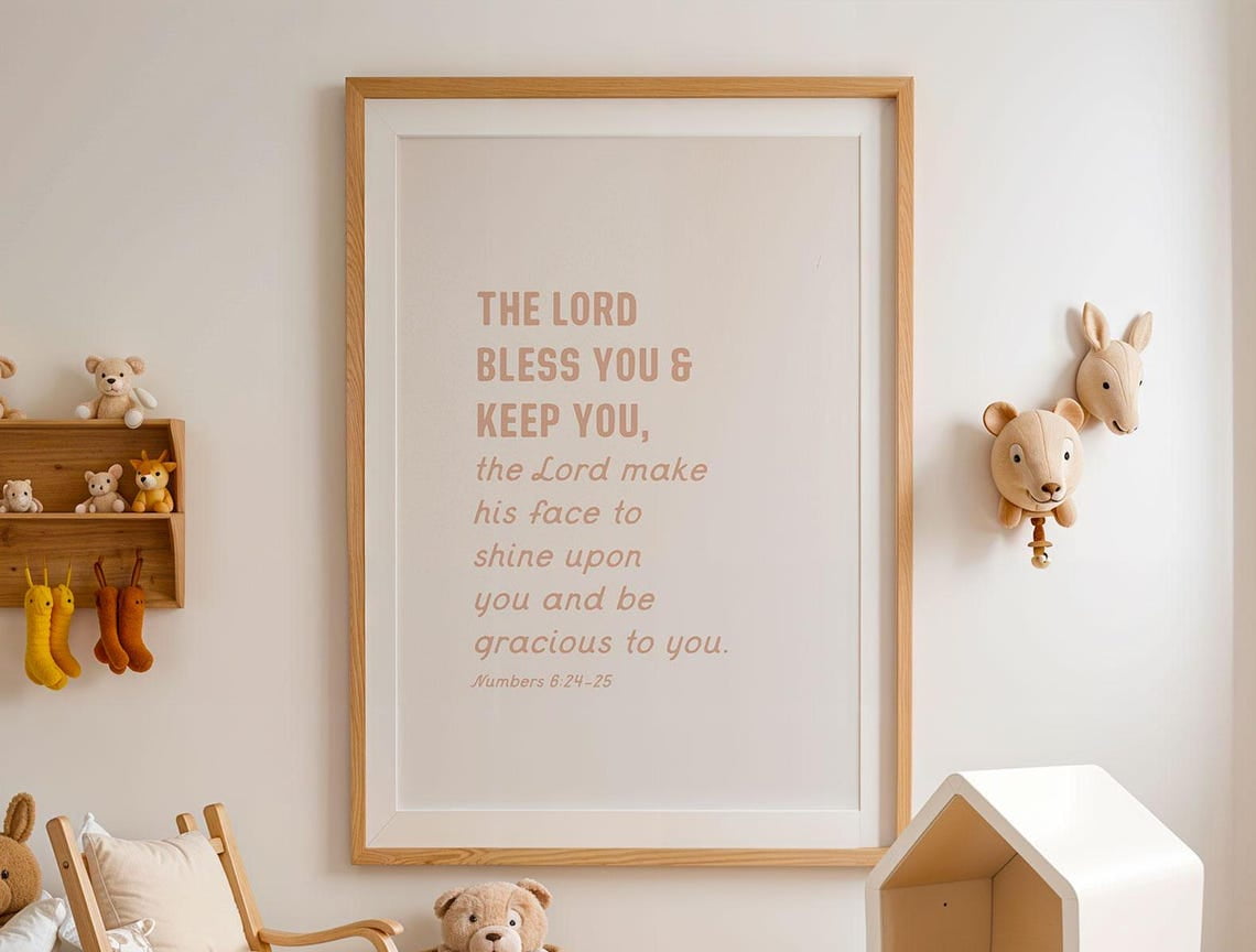 Dopaprint UNFRAMED PAPER POSTER Numbers 6 24, The Lord Bless You And ...