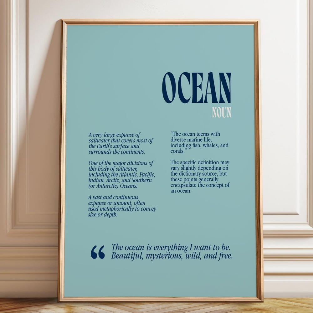Dopaprint UNFRAMED PAPER POSTER Ocean Definition Art Print - Elegant ...