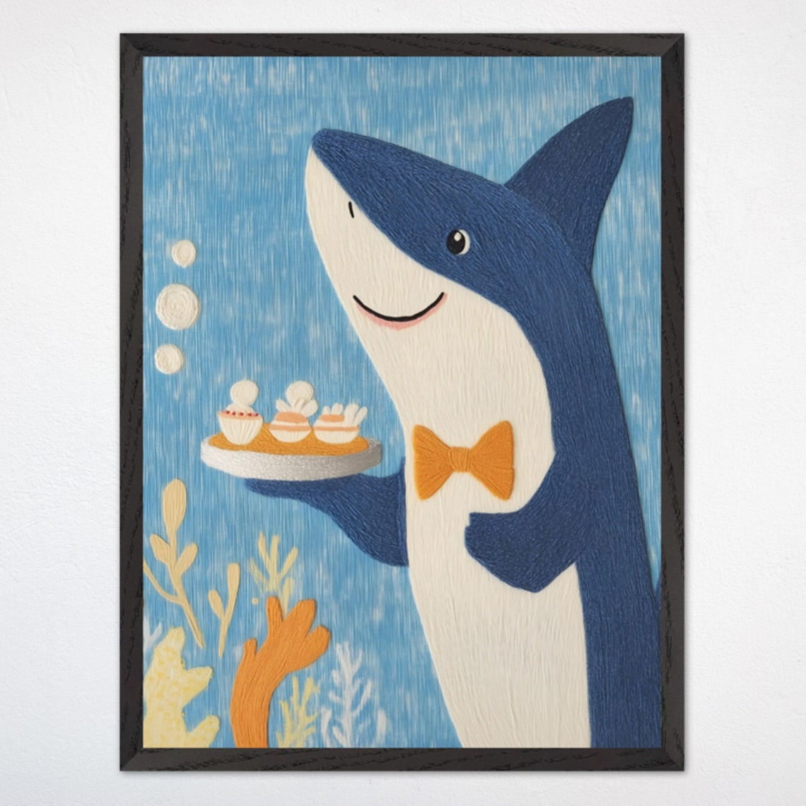 Dopaprint UNFRAMED PAPER POSTER Ocean Shark Nursery Wall Art, Playful ...