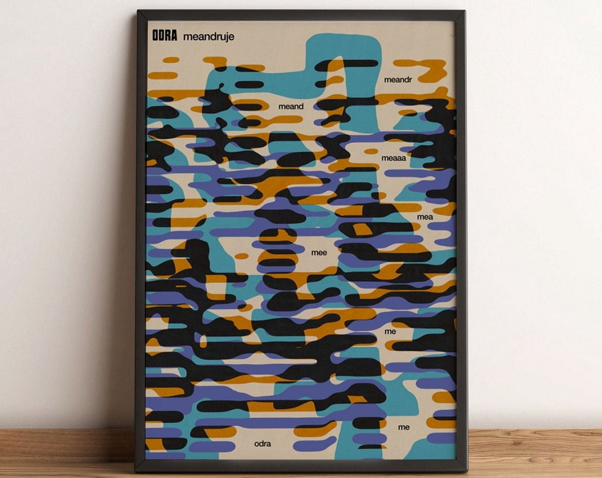 Dopaprint UNFRAMED PAPER POSTER Odra Meandruje, River, Meanders ...