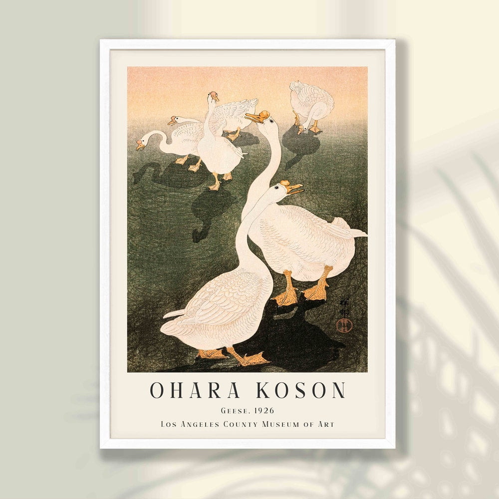 Dopaprint UNFRAMED PAPER POSTER Ohara Koson Art Prints - Geese Prints ...