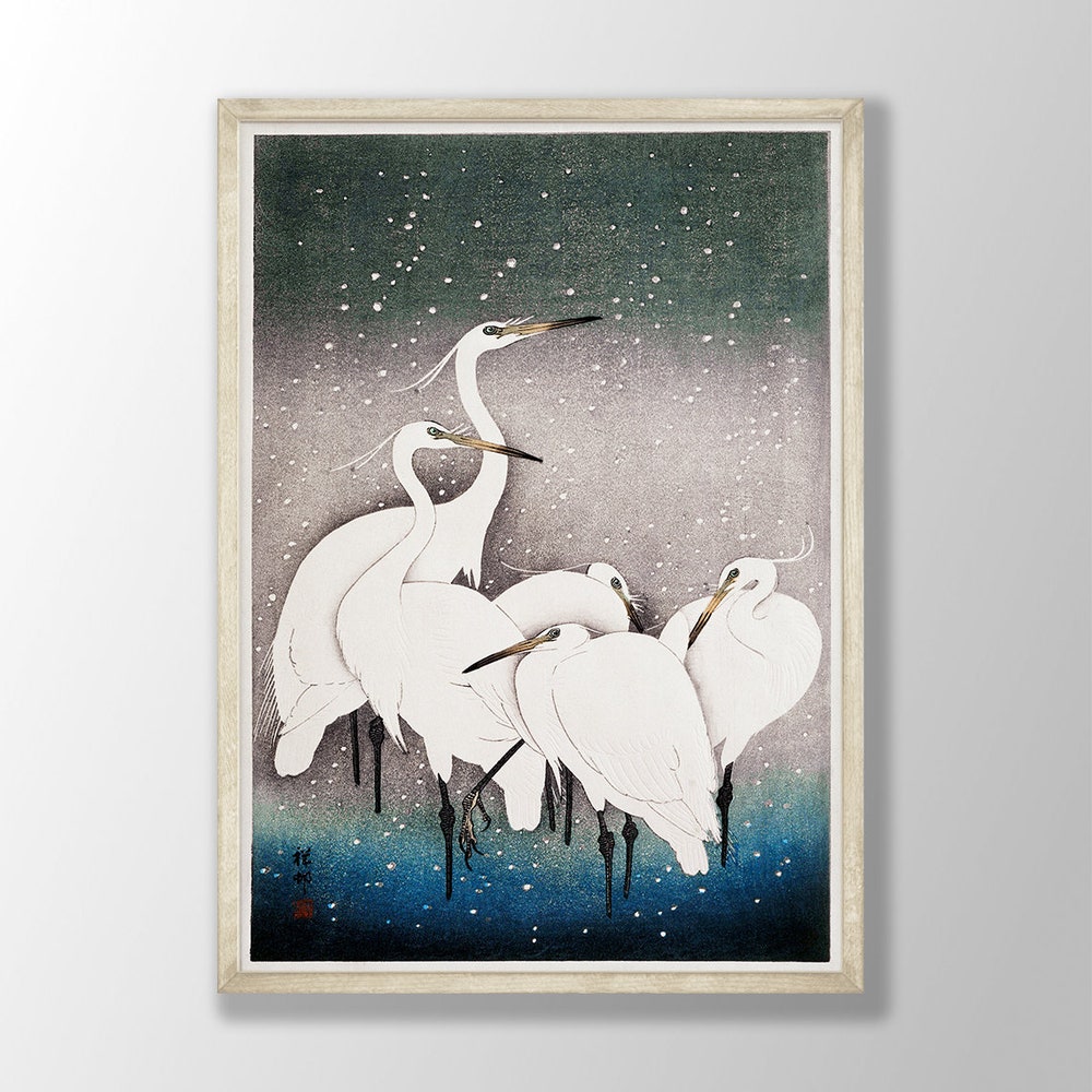 Dopaprint UNFRAMED PAPER POSTER Ohara Koson Art Prints - Group Of ...