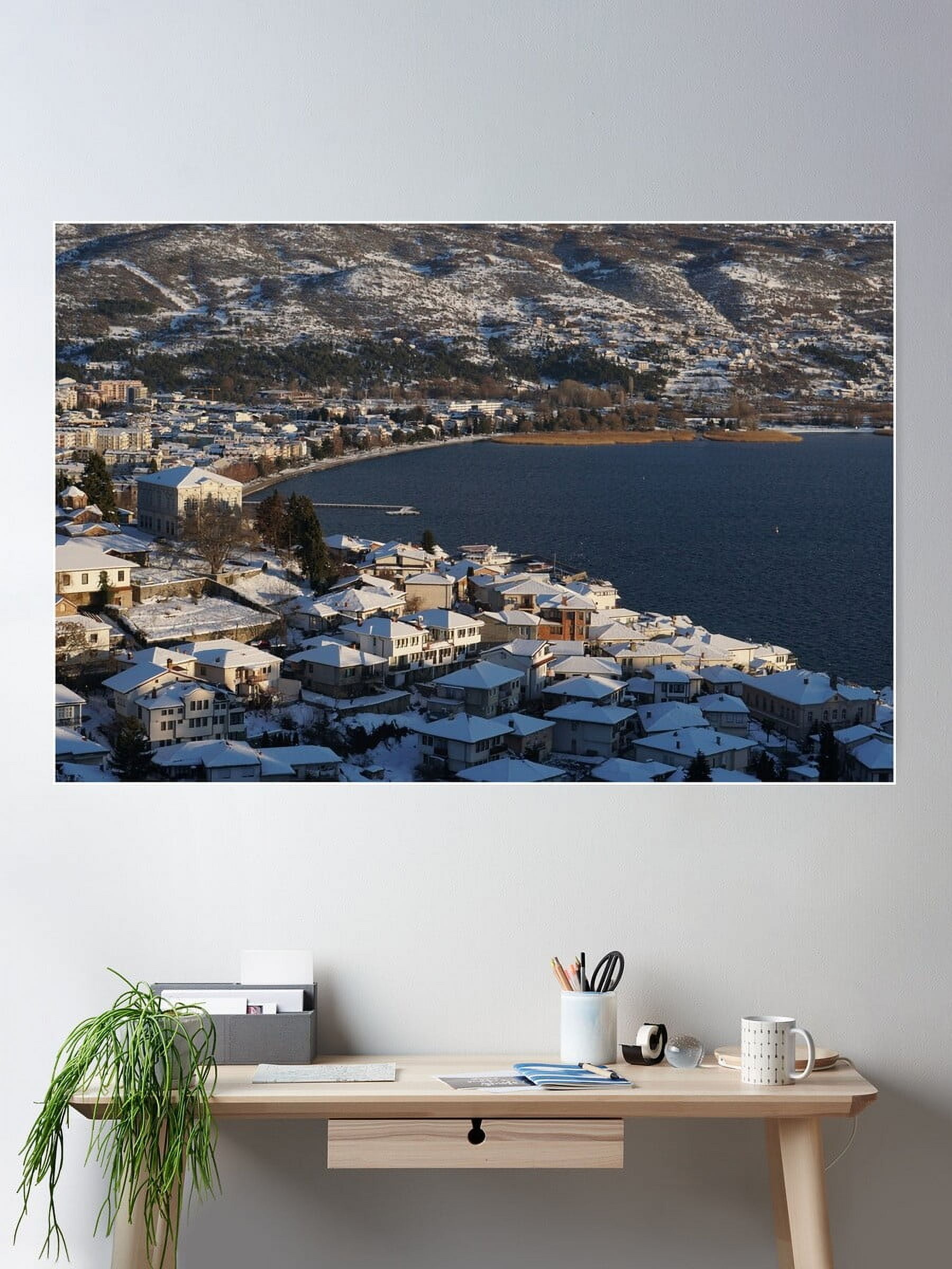 Dopaprint UNFRAMED PAPER POSTER Ohrid From Above Poster Wall Art ...