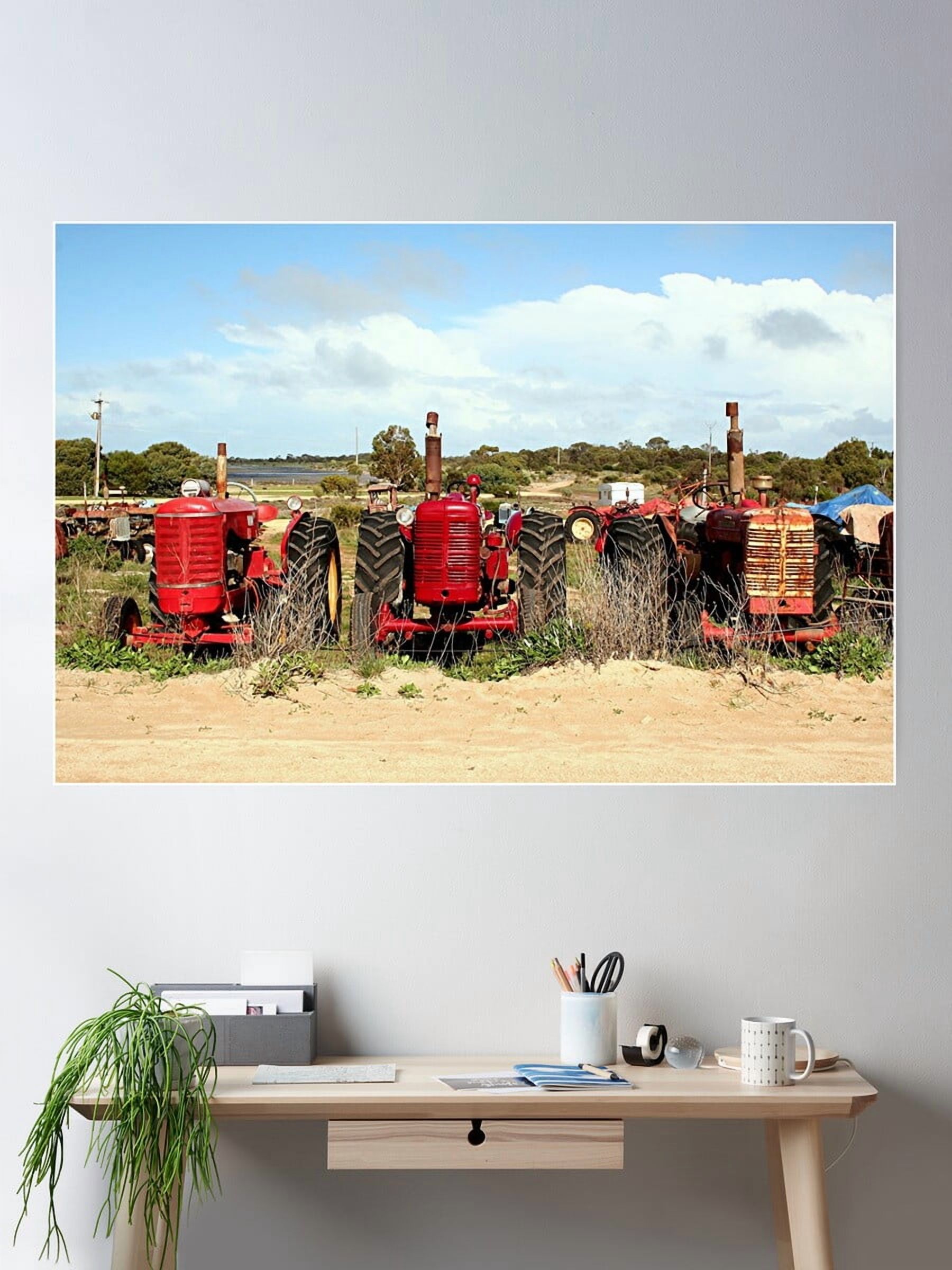 Dopaprint UNFRAMED PAPER POSTER Old Farm Tractors Machinery In Country ...
