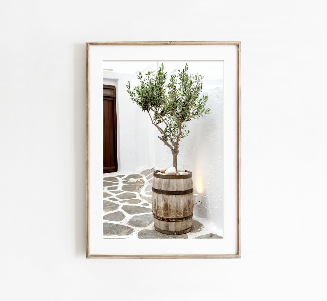 Dopaprint UNFRAMED PAPER POSTER Olive Tree Print, Mediterranean Wall ...