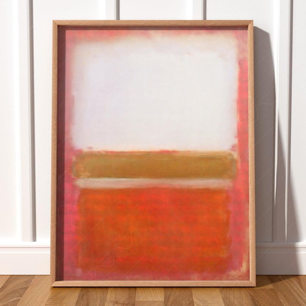 Dopaprint UNFRAMED PAPER POSTER Orange Rothko Print, Orange Abstract ...