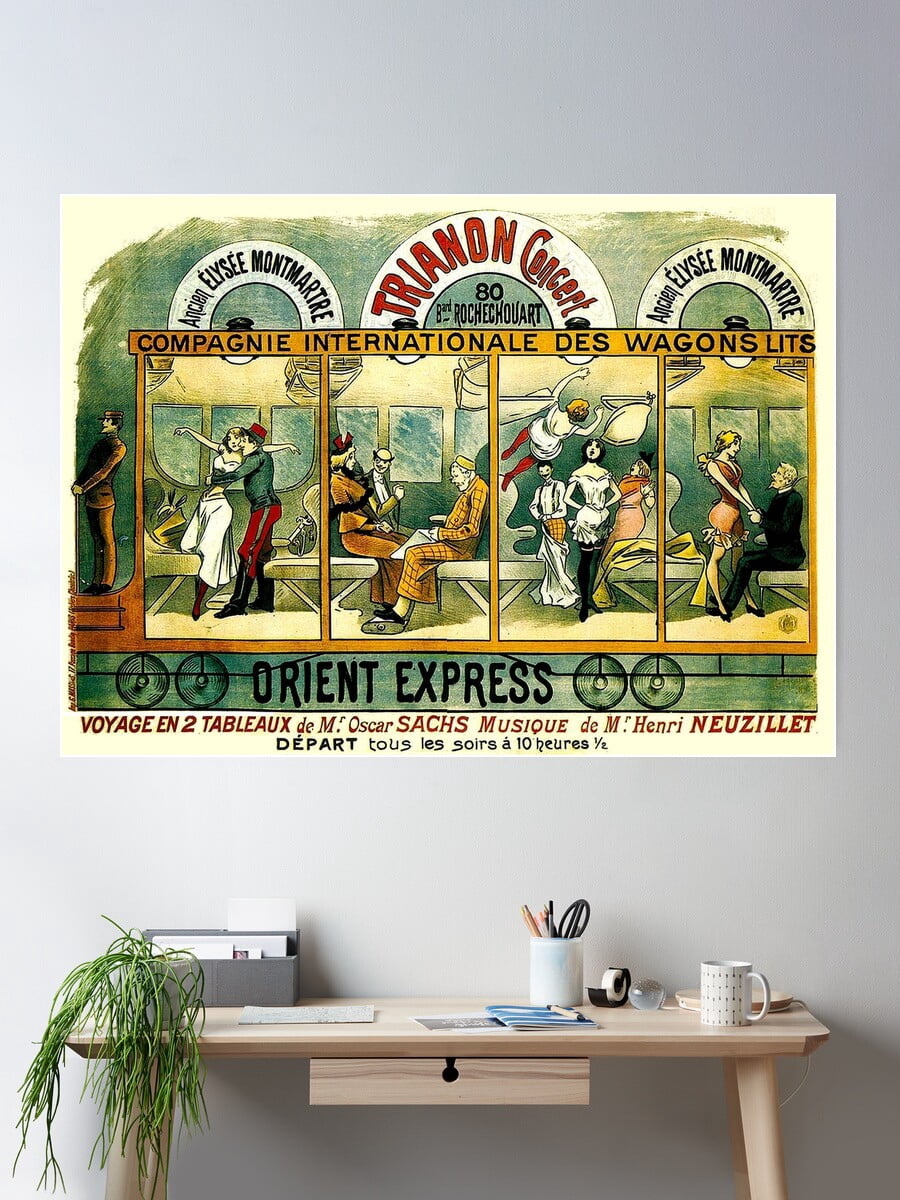 Dopaprint UNFRAMED PAPER POSTER Orient Express : Vintage Railway Line ...